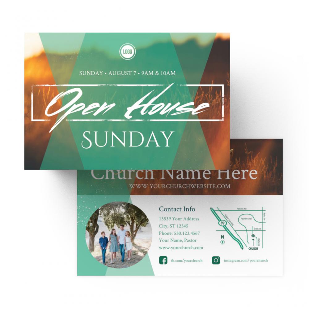 Open House Golden Field - Standard Invitation Card