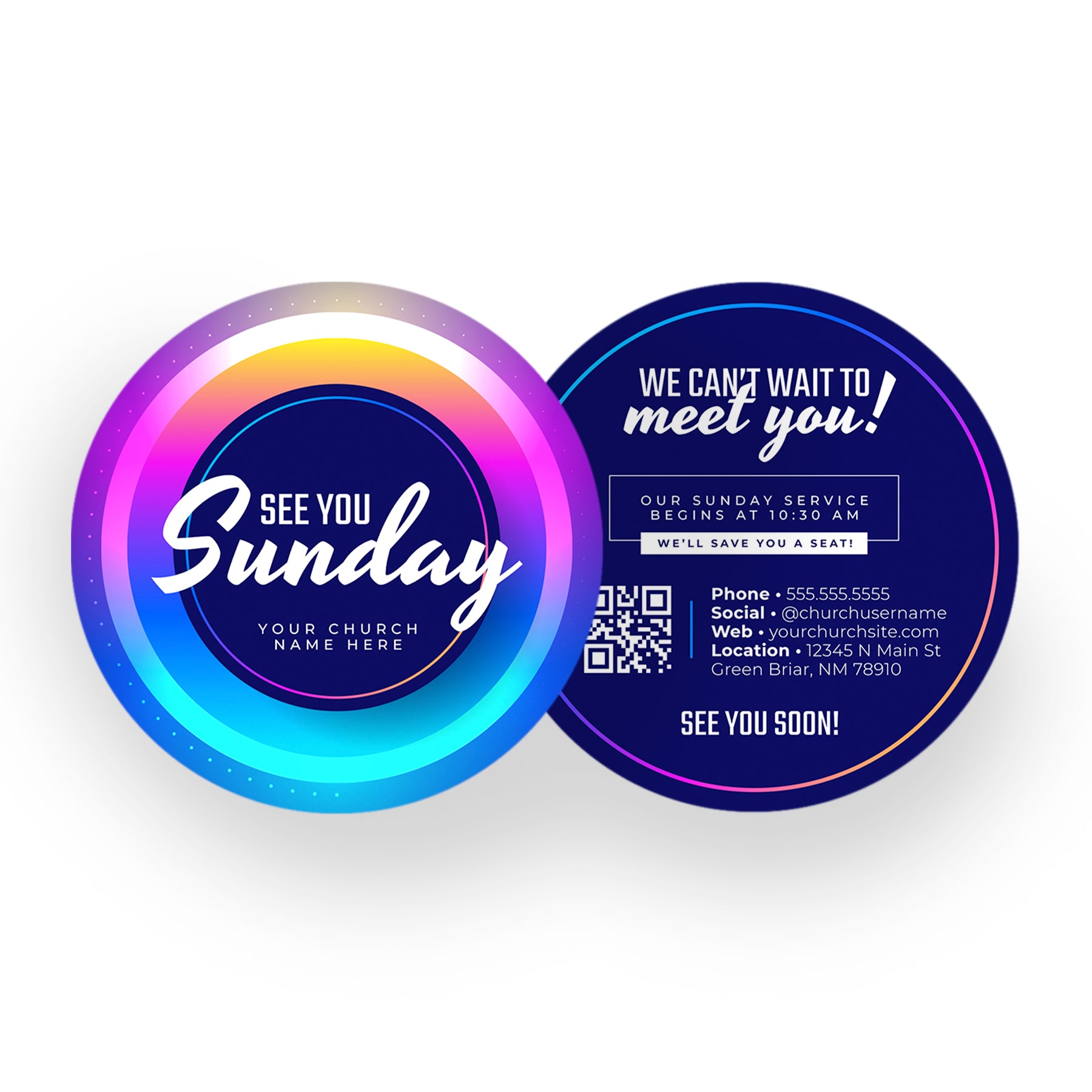 Round Invitation Cards