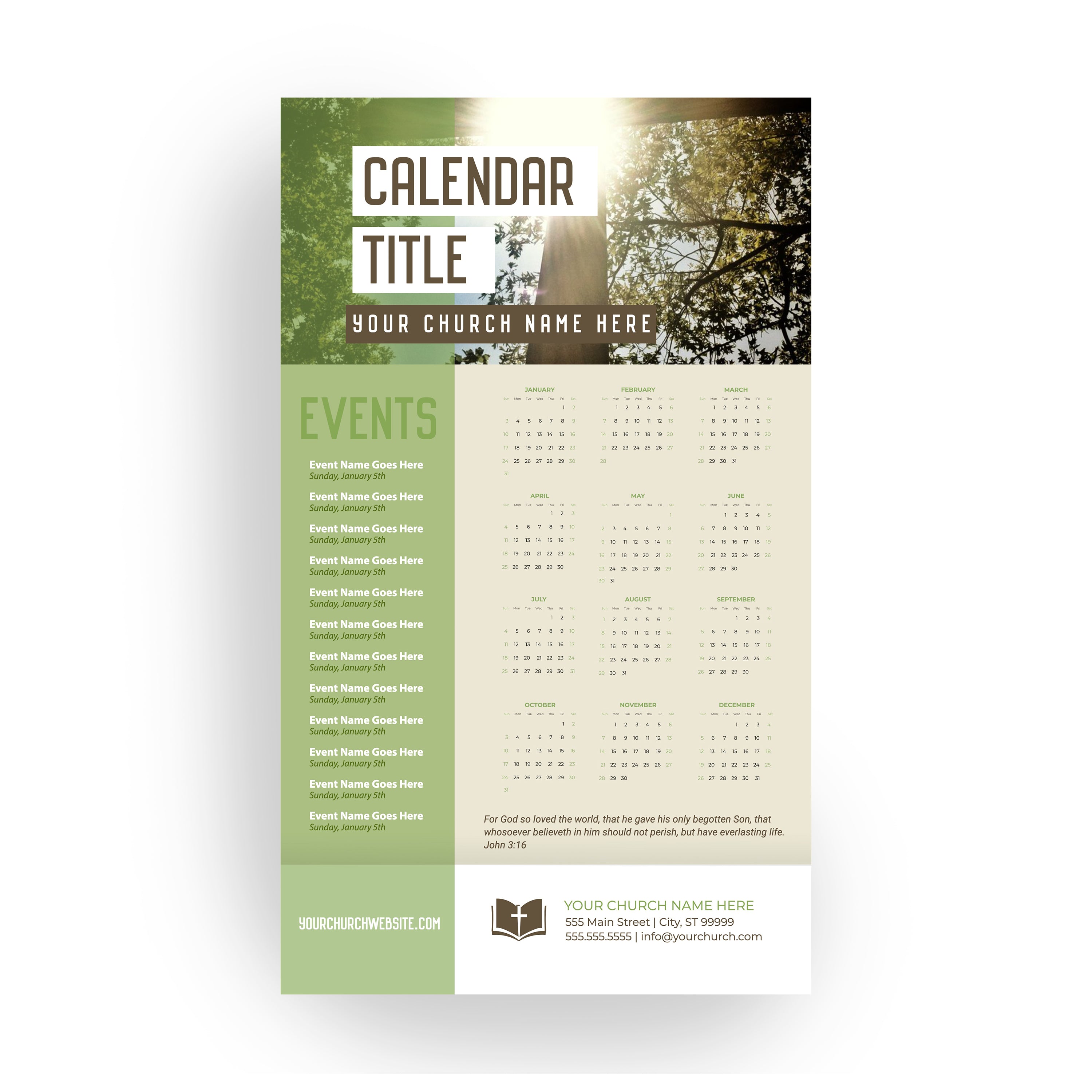 Cross Yearly Theme - Church Calendar