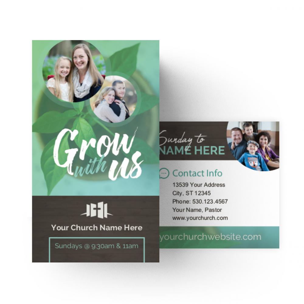 Grow With Us Gradient - Mini Invitation Card