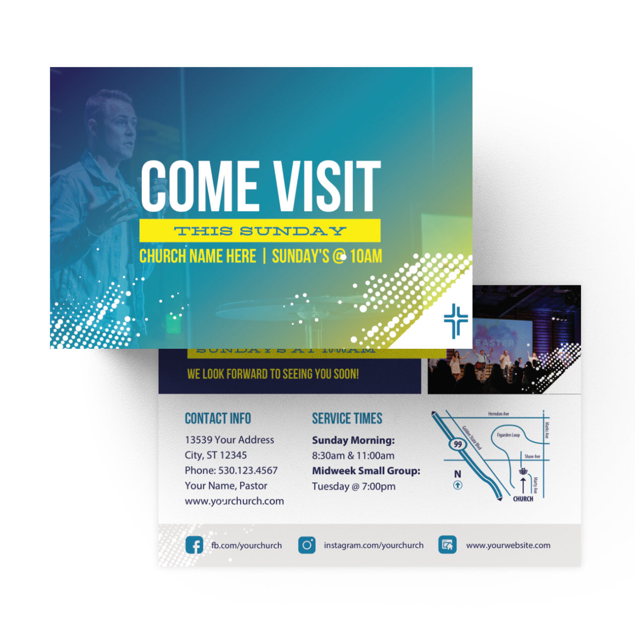 Come Visit This Sunday - Standard Invitation Card