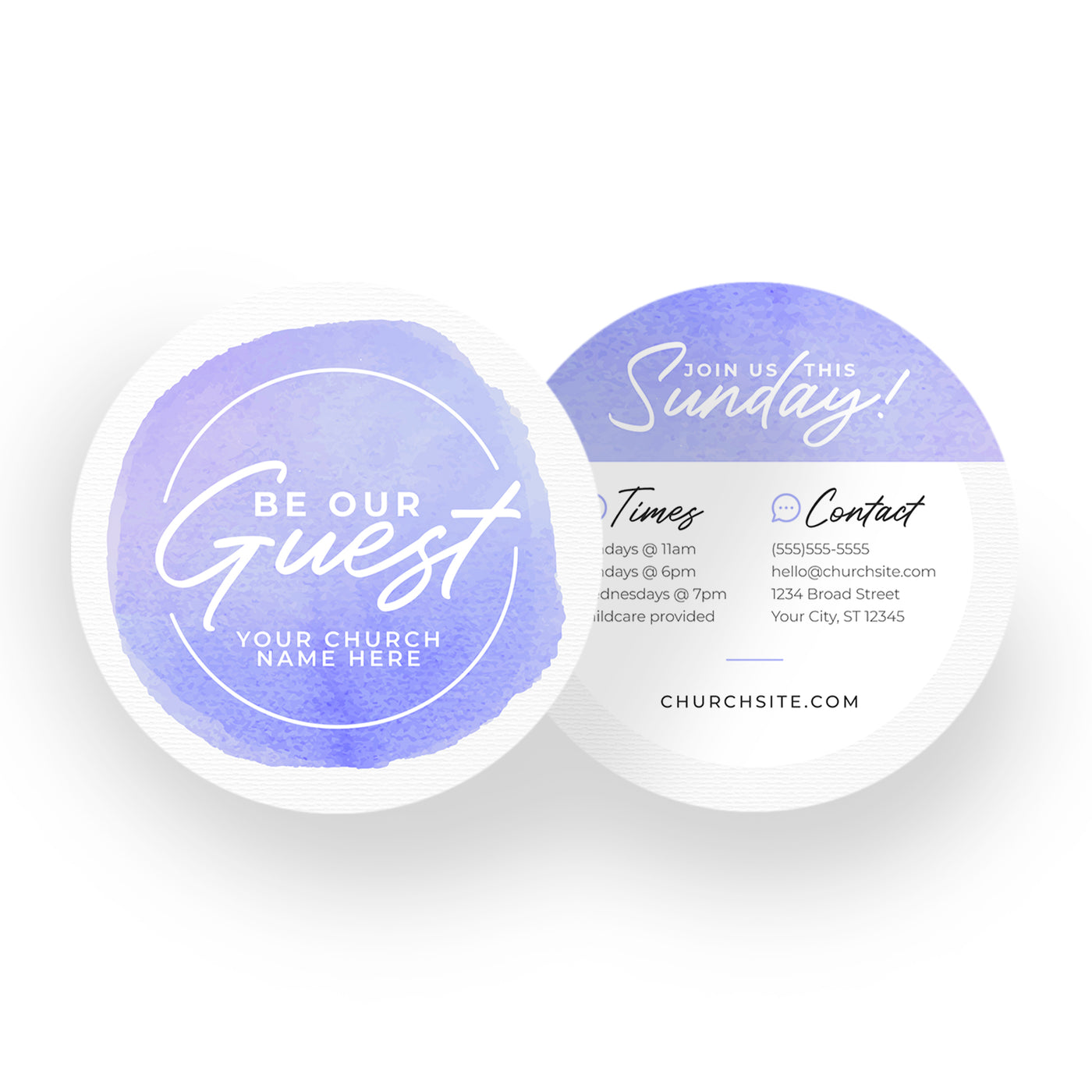 Round Invitation Cards