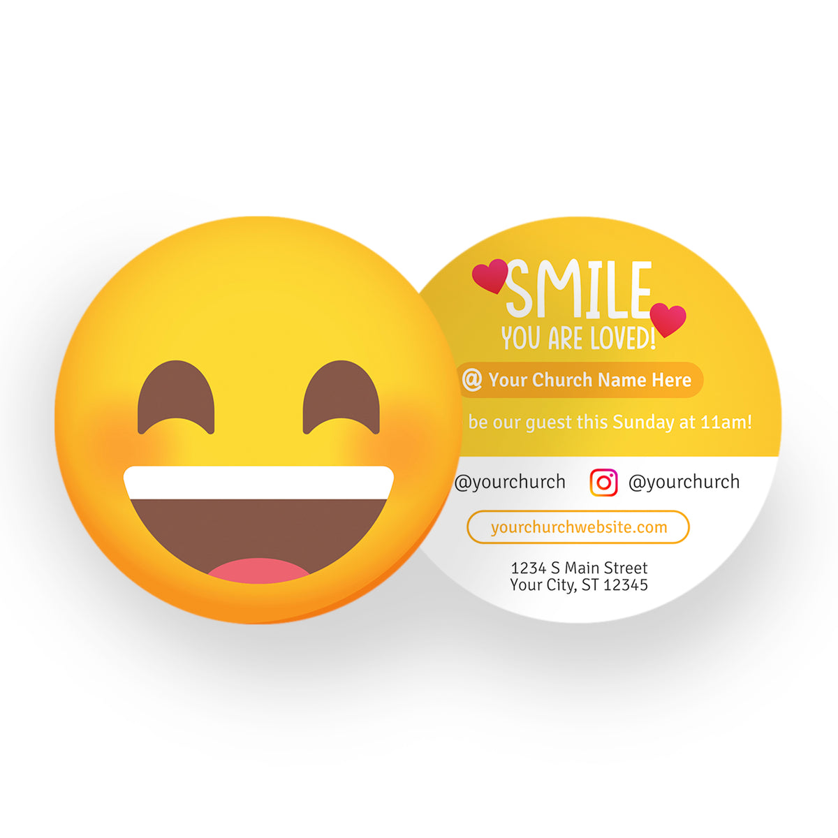 Round Invitation Cards