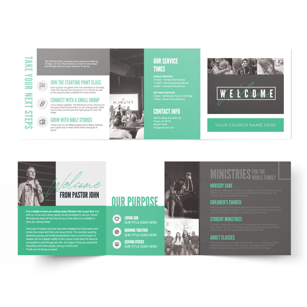 Modern Wood - Trifold Welcome Brochure
