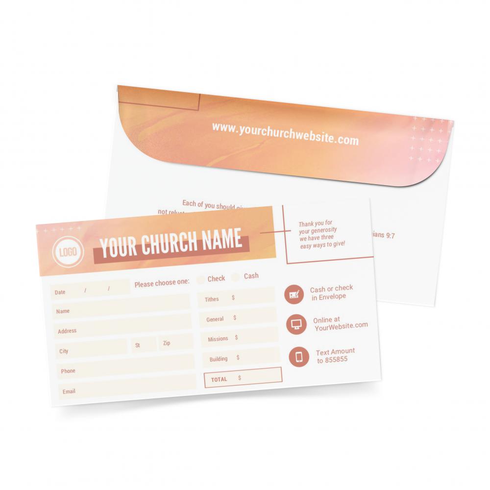 Welcome Paint - Short Flap Offering Envelope