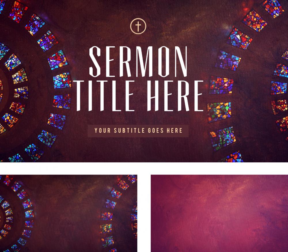 Stained Glass Sermon - Screen Set