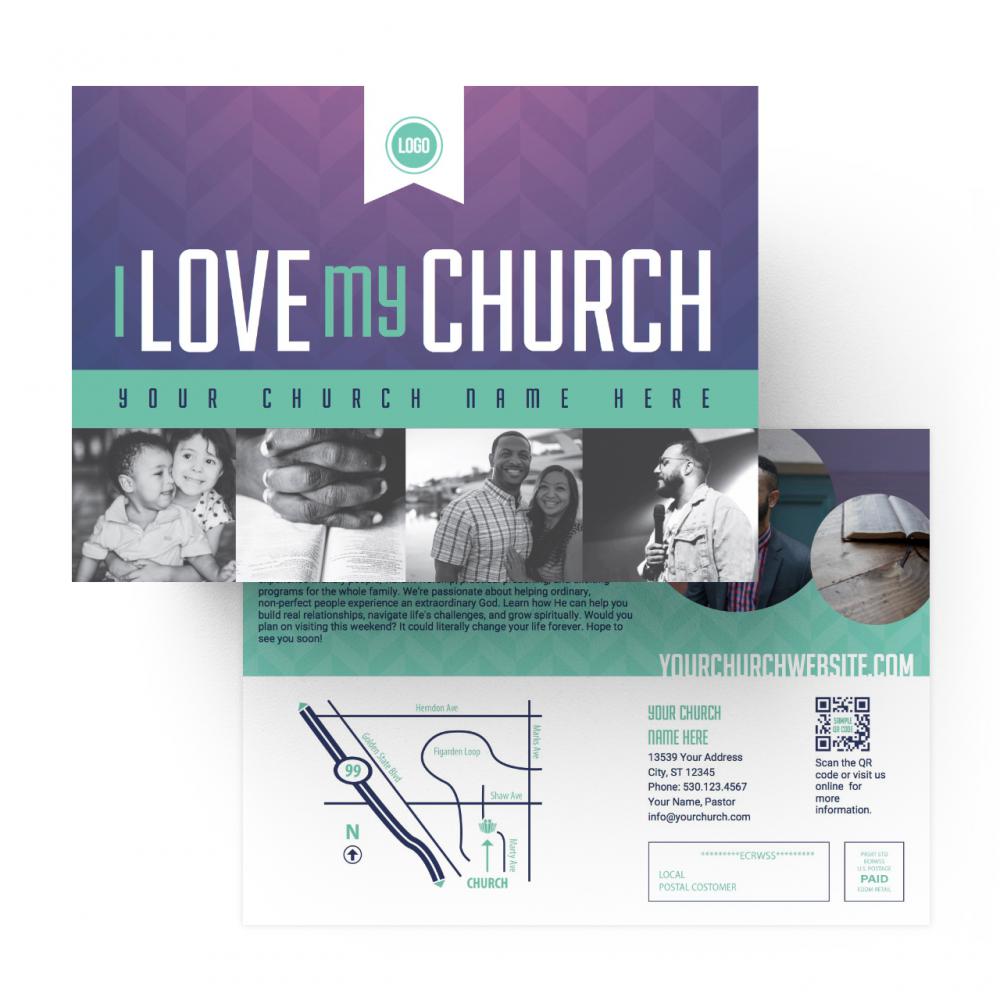 I Love My Church - Small EDDM Mailer