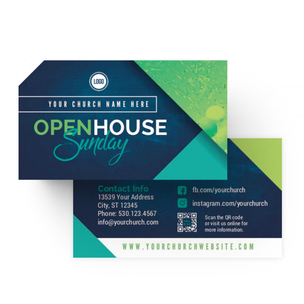 Open House Balloons - Mini Invitation Card