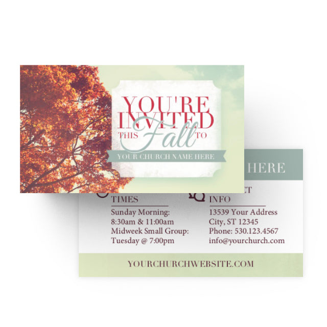You're Invited Fall - Mini Invitation Card