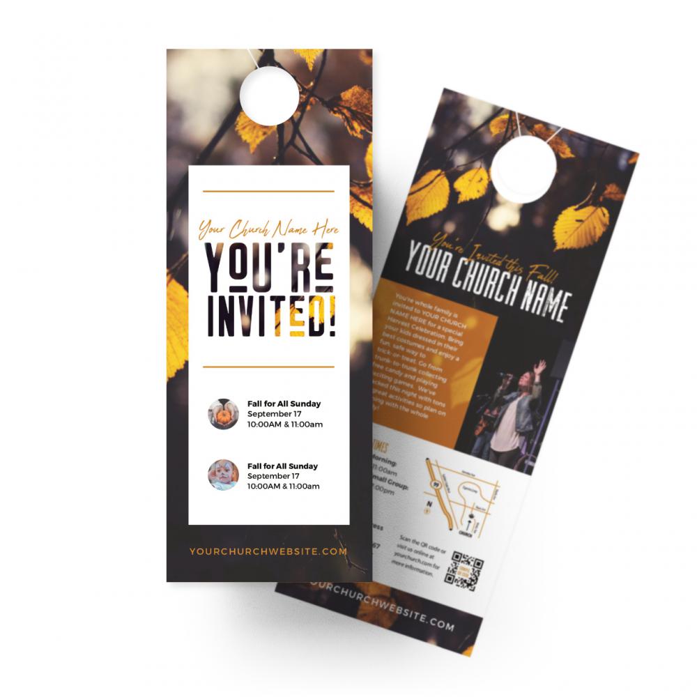 Fall You're Invited - Door Hanger