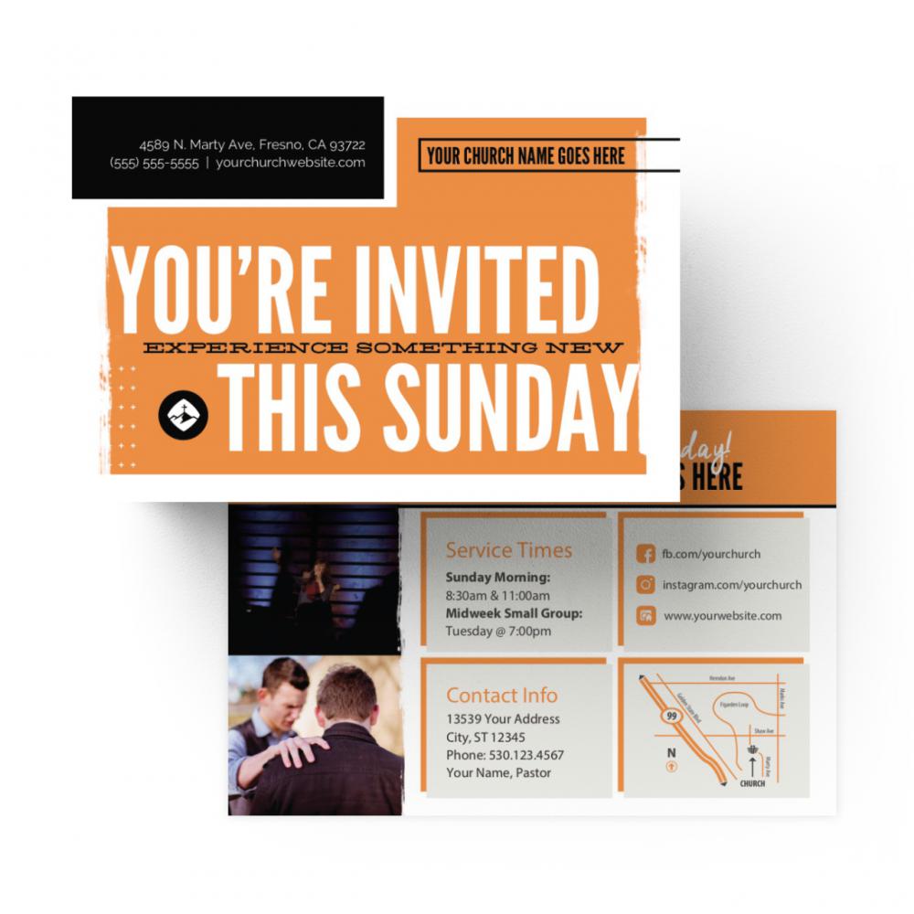 You're Invited Modern Orange - Standard Invitation Card