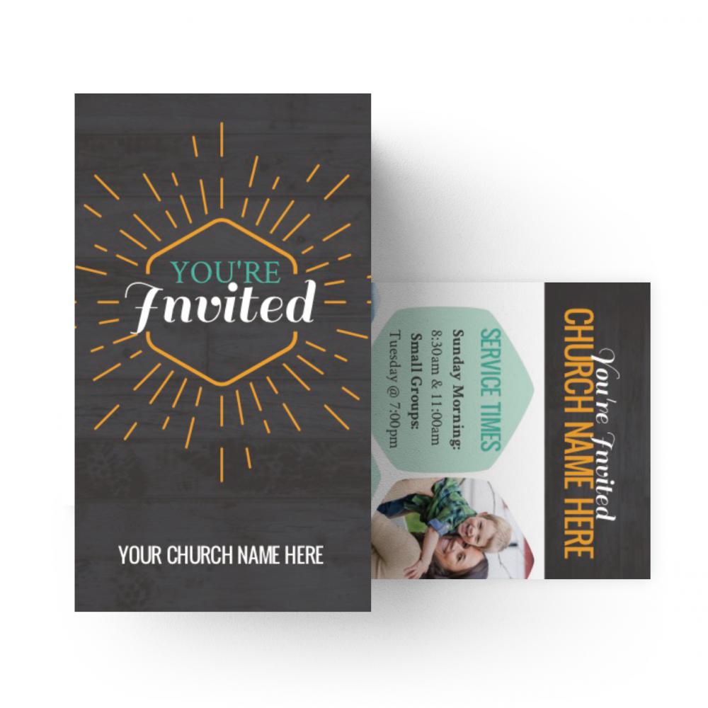You're Invited Burst - Mini Invitation Card