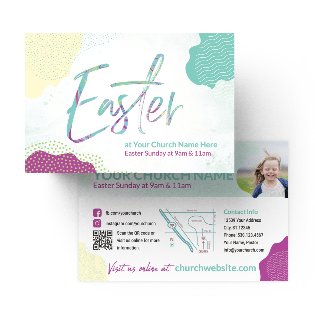 Easter Pastel Shapes - Standard Invitation Card