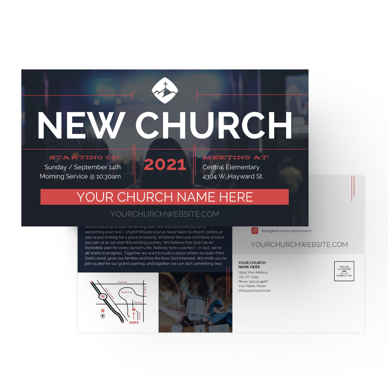 New Church Red Lines - Large EDDM Mailer