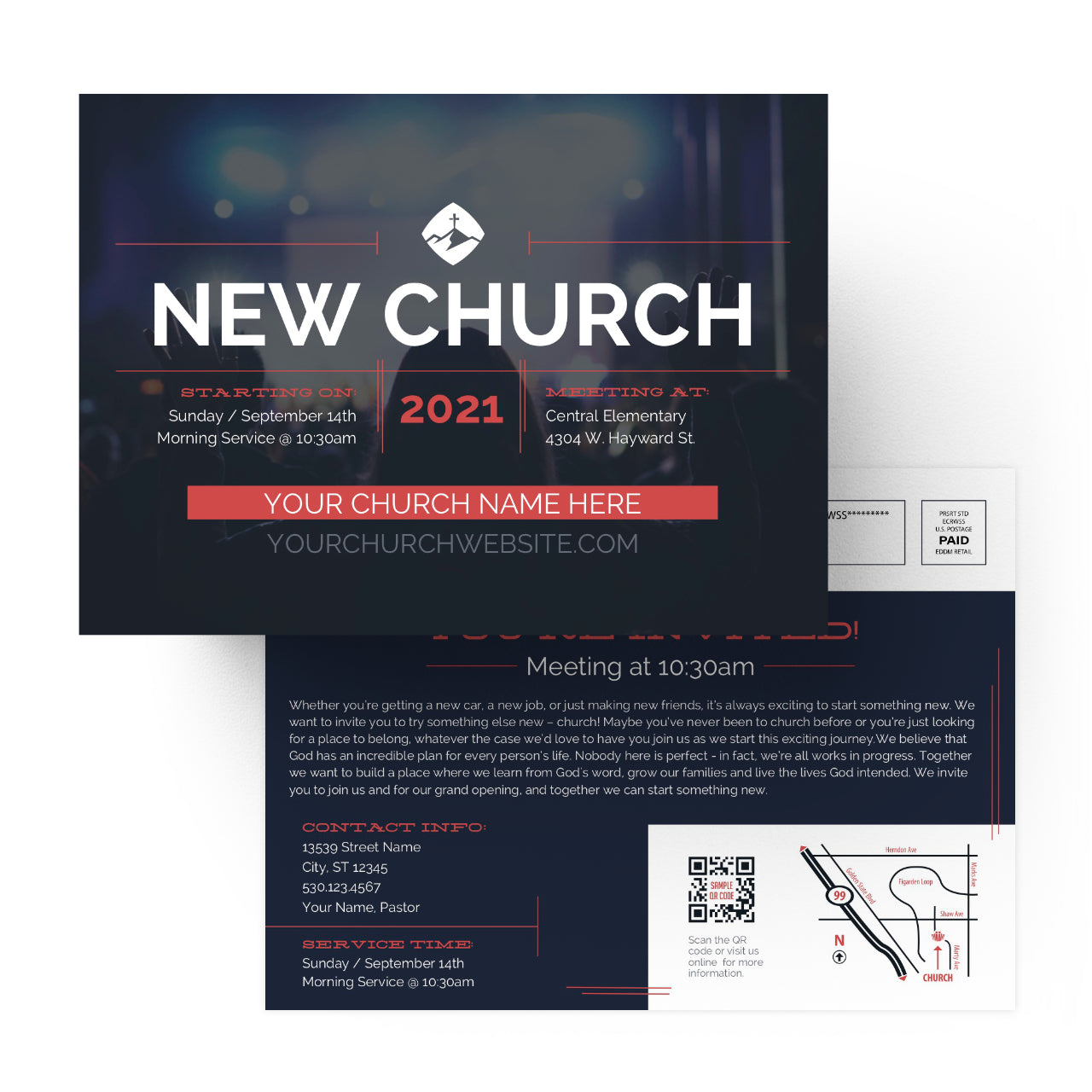 New Church Red Lines - Small EDDM Mailer